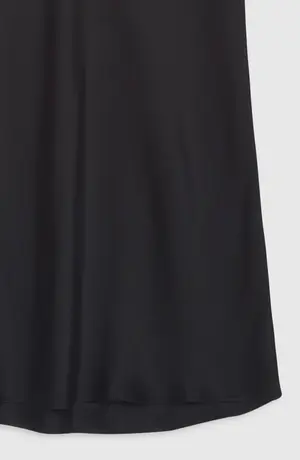 ANINE BING Silk Midi Skirt - Black