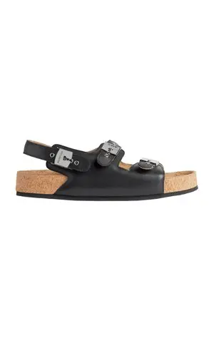 Balenciaga X Scholl Leather Sandals - Black