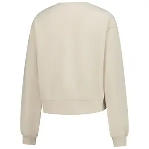 ZOOZATZ Wisconsin Badgers Cropped Crewneck Sweatshirt - Sand