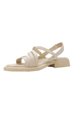 FOREVER & ALWAYS SHOES Cesar Leather Sandals - Beige Leather