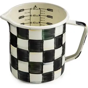 MACKENZIE-CHILDS Courtly Check Enameled Steep 7-cup Measure - Black/ White