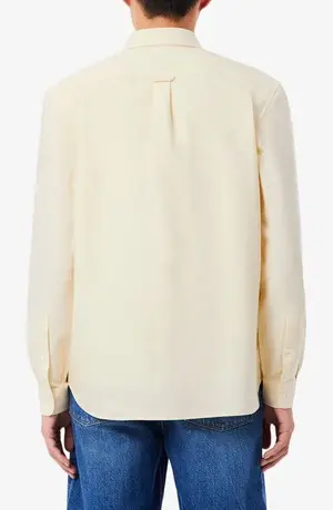 Lacoste Regular Fit Oxford Button-down Shirt - Beige