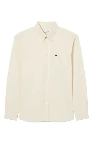Lacoste Regular Fit Oxford Button-down Shirt - Beige
