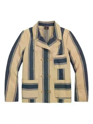 Ralph Lauren Striped Double-breasted Blazer - Neutrals