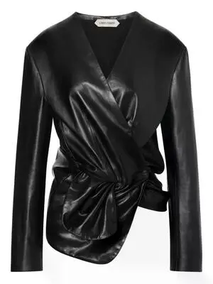Alberta Ferretti Wrap Leather Jacket