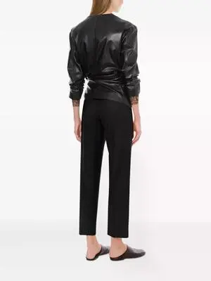 Alberta Ferretti Wrap Leather Jacket