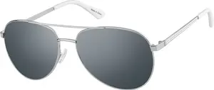 Zenni Aviator Full Rim Sunglasses - Silver