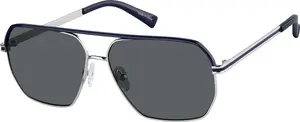 Zenni Aviator Full Rim Sunglasses - Silver