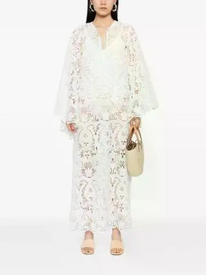 BAMBAH Blanca Eyelet Moza Kaftan