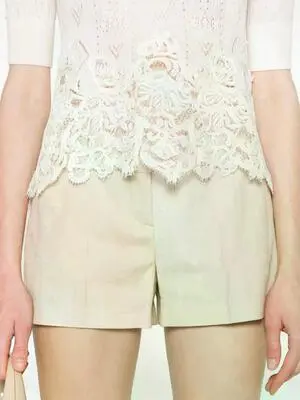 Ermanno Scervino Pressed-crease Thigh-length Shorts - Neutrals