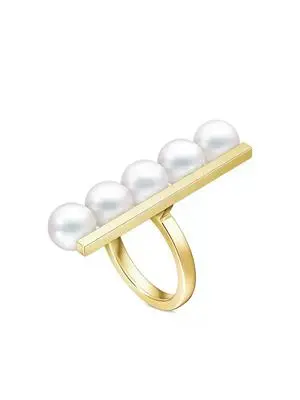 TASAKI 18k Yellow Akoya Pearl Balance Plus Ring - Gold