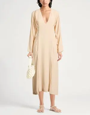 SEMICOUTURE Midi Dress In Acetate And Silk