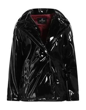 CRISTINAEFFE Coated Double-Breasted Jacket Black