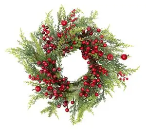 NORTHLIGHT Cedar And Pine Christmas Wreath 24' Nlit - One-color