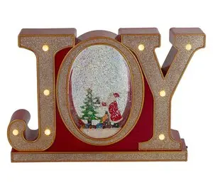 NORTHLIGHT Led Lighted Joy Christmas Glitter Sn W Globe 11 - One-color