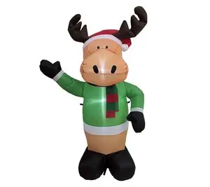 NORTHLIGHT Inflatable Moose Yard Christmas Deco 4.25 - One-color