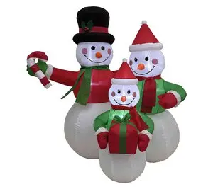 NORTHLIGHT Prelit Inflatable Snowman Yard Chris Mas Decor 4 - One-color