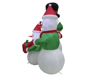 NORTHLIGHT Prelit Inflatable Snowman Yard Chris Mas Decor 4