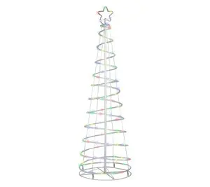 NORTHLIGHT 6' Led Multi Function Yard Spiral Ch Ristmas Tree