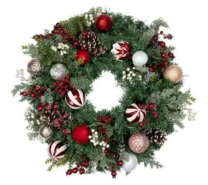 NORTHLIGHT Pine Christmas Wreath Unlit 28 - One-color