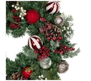 NORTHLIGHT Pine Christmas Wreath Unlit 28