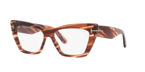 TOM FORD Cat Eye Optical Frame - Écaille De Tortue Rouge