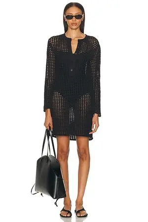 Proenza Schouler Micah Crochet Dress - Black