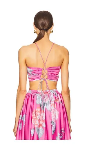 L'IDEE Jardin Ruched Top - Pink