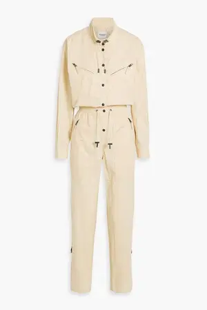 MARANT ETOILE Franca Cotton-poplin Jumpsuit - Cream