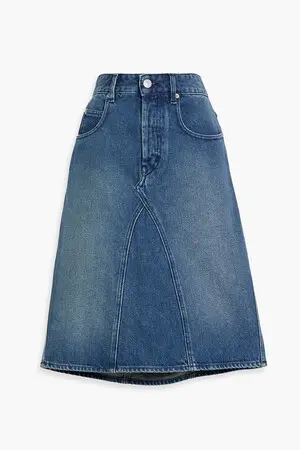 Mid Length Denim Skirts