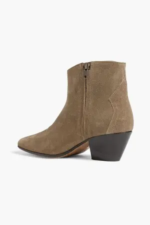 Isabel Marant Dacken Suede Ankle Boots - Taupe