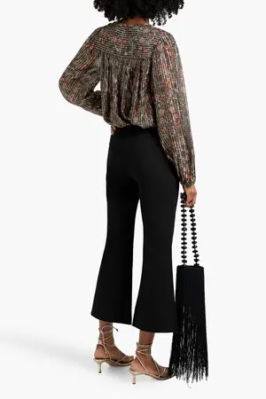 Isabel Marant Lyre Cotton-blend Kick-flare Pants - Black