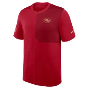 Nike San Francisco 49ers Sideline Coach Dri-fit Nfl Top - Red