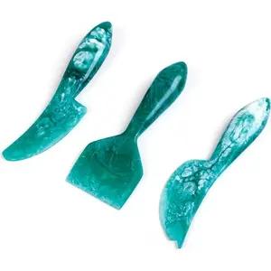 CASA AMAROSA Set Of 3 Resin Cheese Knives - Green