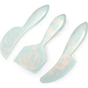 CASA AMAROSA Set Of 3 Resin Cheese Knives - Light Blue