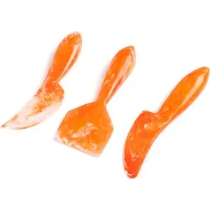 CASA AMAROSA Set Of 3 Resin Cheese Knives - Orange