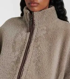 Brunello Cucinelli Monili Leather-trimmed Shearling Jacket