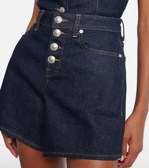 7 For All Mankind Kori High-rise Denim Shorts - Blue