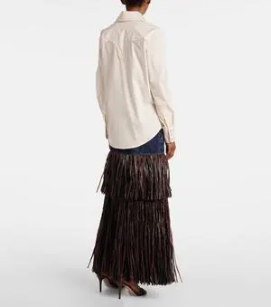 Johanna Ortiz Cotton-blend Poplin Shirt - White