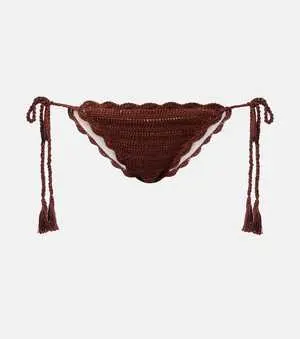 Anna Kosturova Crochet Bikini Bottom - Brown