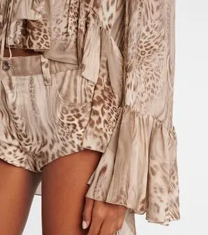 Blumarine Leopard-print Chiffon Top