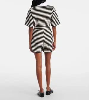 Max Mara Ornica Striped High-rise Shorts - Black