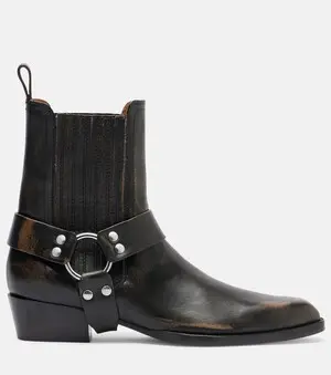 Paris Texas Helena Leather Biker Boots - Black