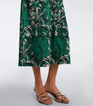 La DoubleJ Sporty Swing Cotton Jersey Midi Dress - Multicoloured