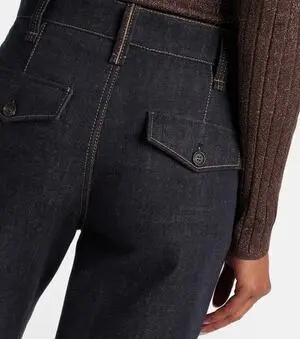 Brunello Cucinelli High-rise Wide-leg Jeans