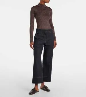 Brunello Cucinelli High-rise Wide-leg Jeans