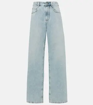 Brunello Cucinelli High-rise Wide-leg Jeans - Blue