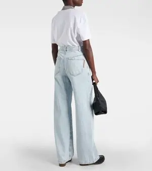 Brunello Cucinelli High-rise Wide-leg Jeans In Medium Wash - Blue