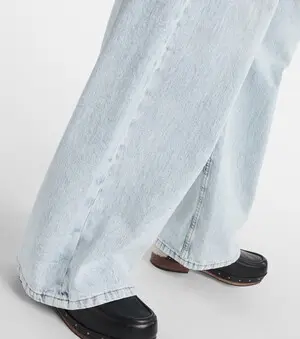 Brunello Cucinelli High-rise Wide-leg Jeans In Medium Wash - Blue