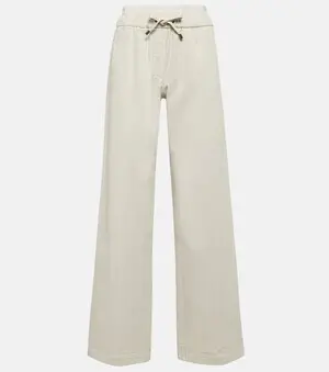 Brunello Cucinelli High-rise Wide-leg Jeans - White